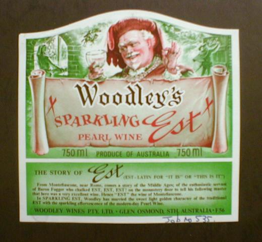 Woodley's Est : wine label.
