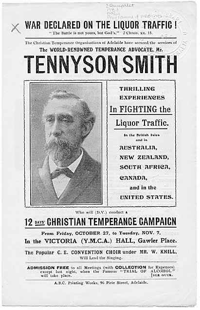 [Programme of meetings to be addressed by Tennyson Smith in f...